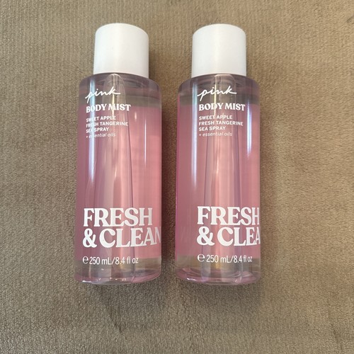 NEW-VICTORIA'S SECRET PINK - LOT OF 2- FRESH & CLEAN- Body Mist Sprays ...