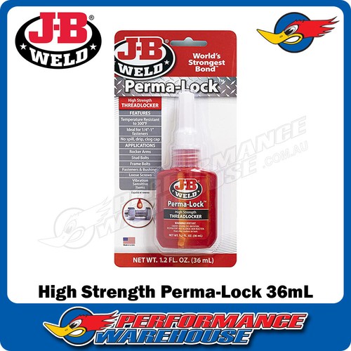 JB Weld Perma-Lock 36mL Red High Strength Threadlocker Thread Lock ...