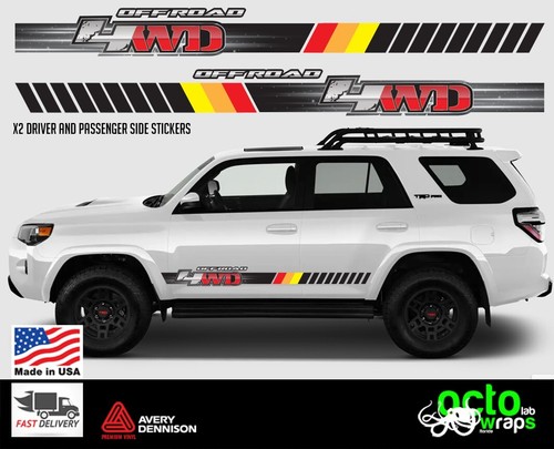 fit 4runner toyota trd pro 4x4 wheels roker doors decal sticker roof ...