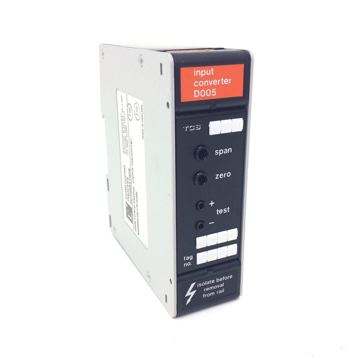 Input Converter D005 TCS D005/TC/K/0:100/Deg.C/OP/0-10V/UP/TB/-- *New ...