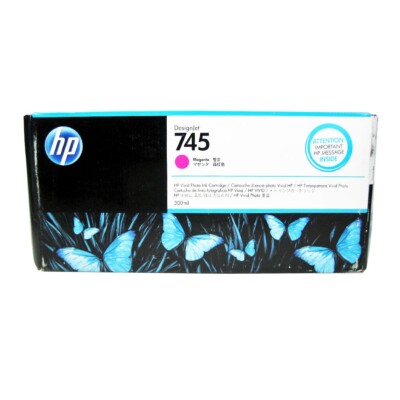 Genuine HP 745 Magenta 300ml Ink Cartridge F9K01A Designjet Z2600 Z5600 ...