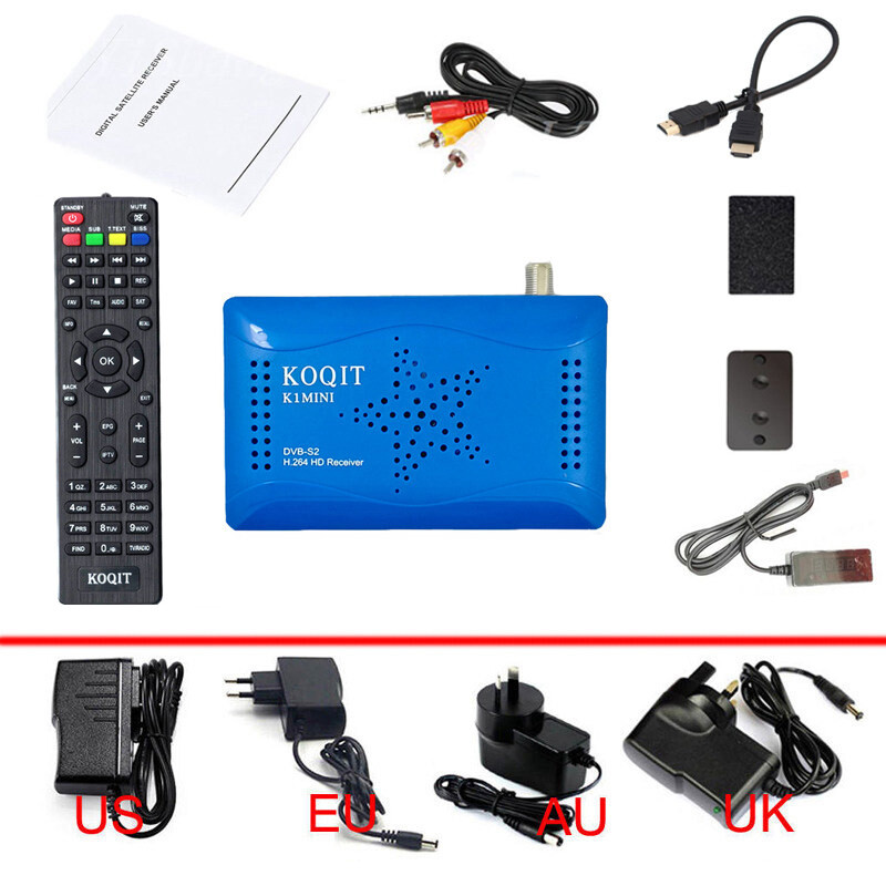 HD DVB-S2 FTA Satellite Receiver Sat Finder Decoder Recording Capture ...