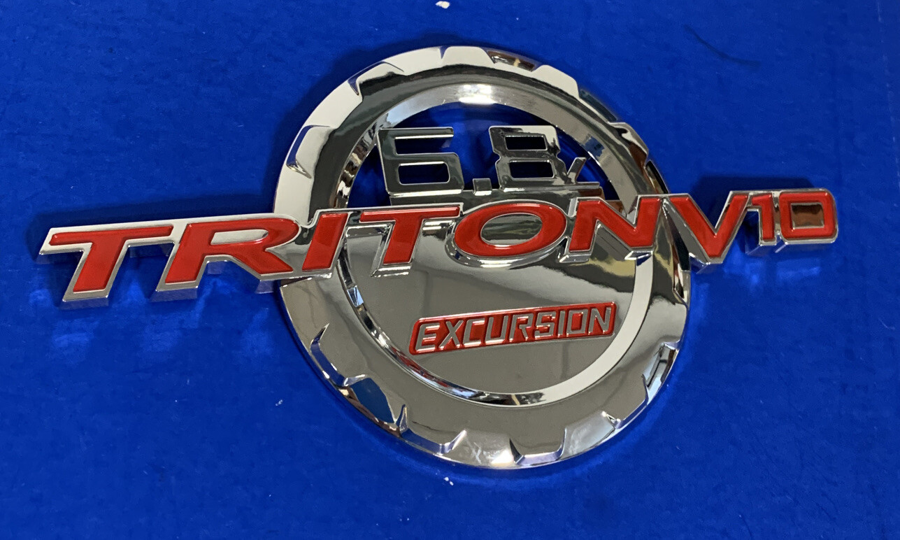 Triton V10 Excursion 6.8 Fender Emblem -Silver &Red | eBay