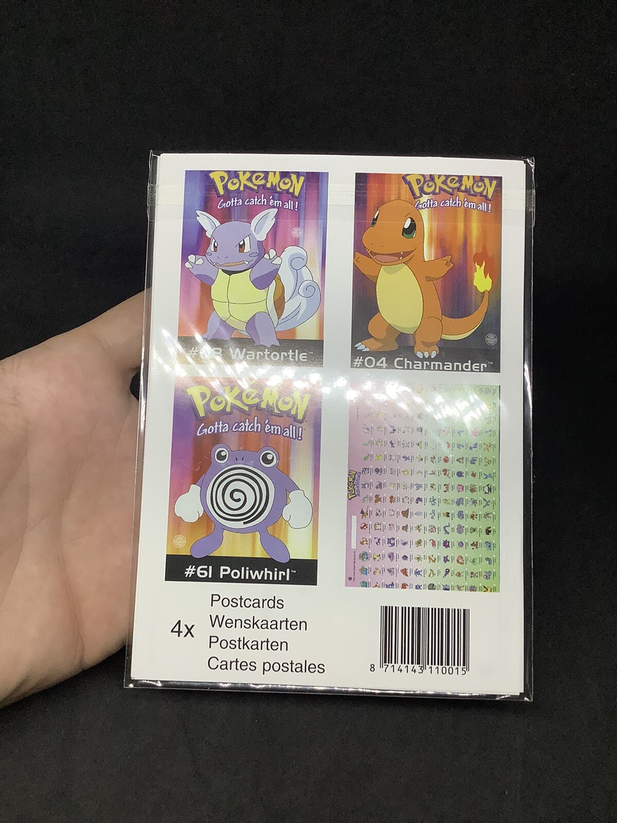 Paquet X4 Cartes Postales Pokemon / Cartes Pokemon / Pokemon Postcard ...