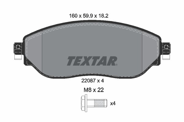 Textar 2208701 Disc Brake Brake Pad Set for sale online | eBay Australia