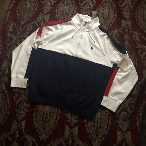 NWT Polo Ralph Lauren Team Fleece Rugby Shirt Sweatshirt Mens MED ...