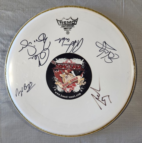 Head East 12" Drumhead Signed by 5 Band Members 2013 Autograph | eBay