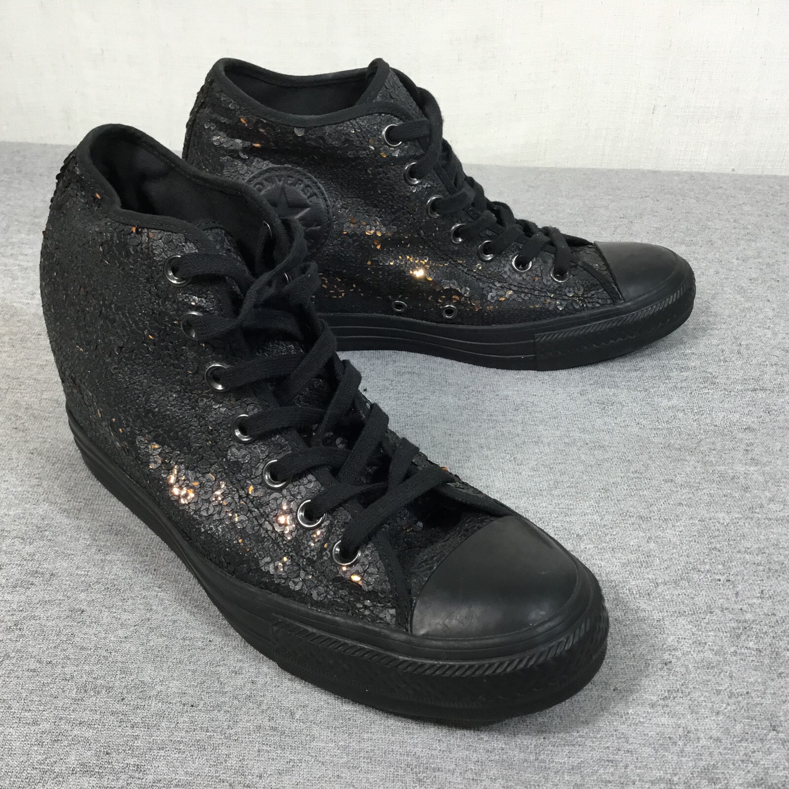 Converse Chuck Taylor All Star Black Sequin Halloween… - Gem