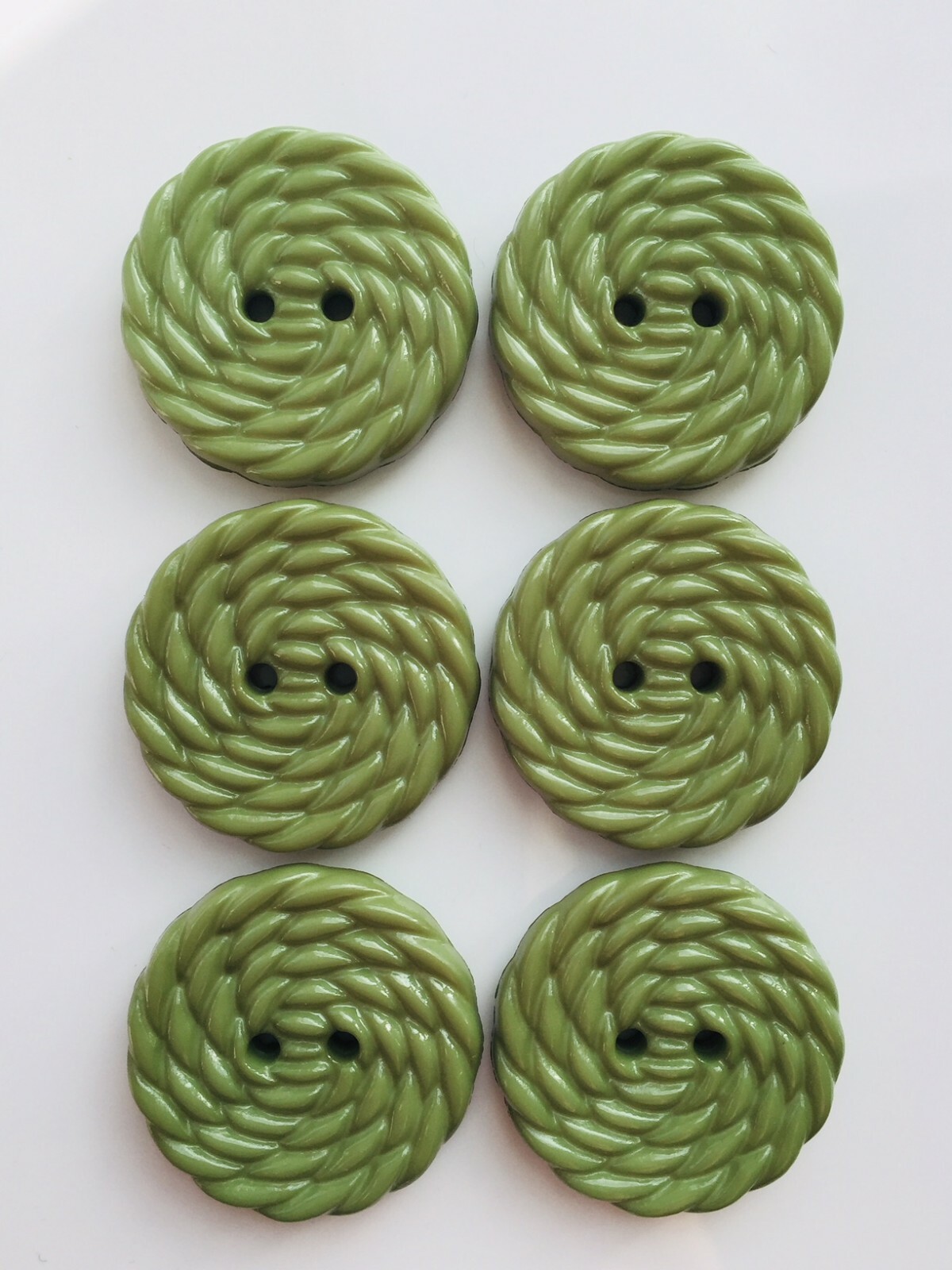Rope Twist Buttons, Basket Weave, 15mm and 28mm Sizes, Pack of 6, Many ...