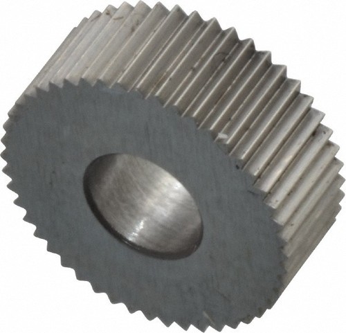 1/2" Diameter Cobalt Straight Knurl Wheel, 80 Tooth Angle, 96 Diametral ...