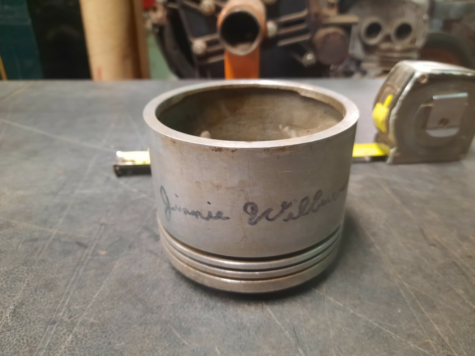 Vintage JIMMY WILBURN Autographed Offenhauser Offy Racing Piston Indy ...