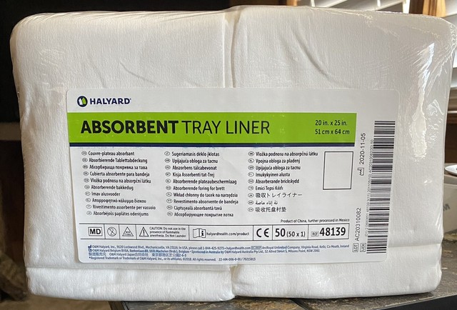 Halyard 48139 Absorbent Tray Liner 20"x25" Case of 400 for sale online ...
