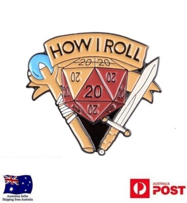 Dungeons And Dragons Enamel Pin D20 How I Roll D&D Badge | eBay Australia