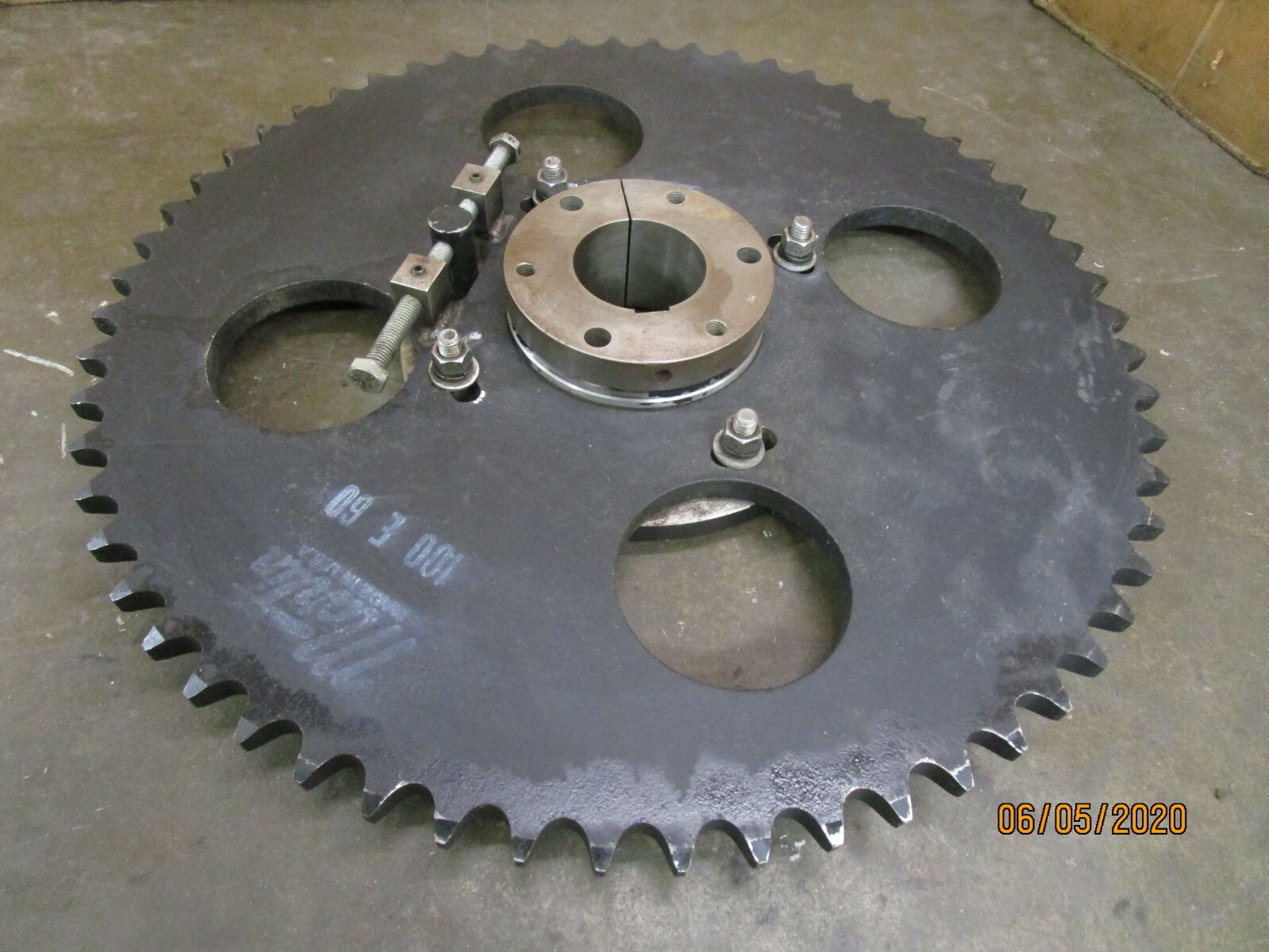 MARTIN 100 E 60 ROLLER CHAIN SPROCKET 60 TEETH 1-1/4" PITCH 24.60" O.D ...