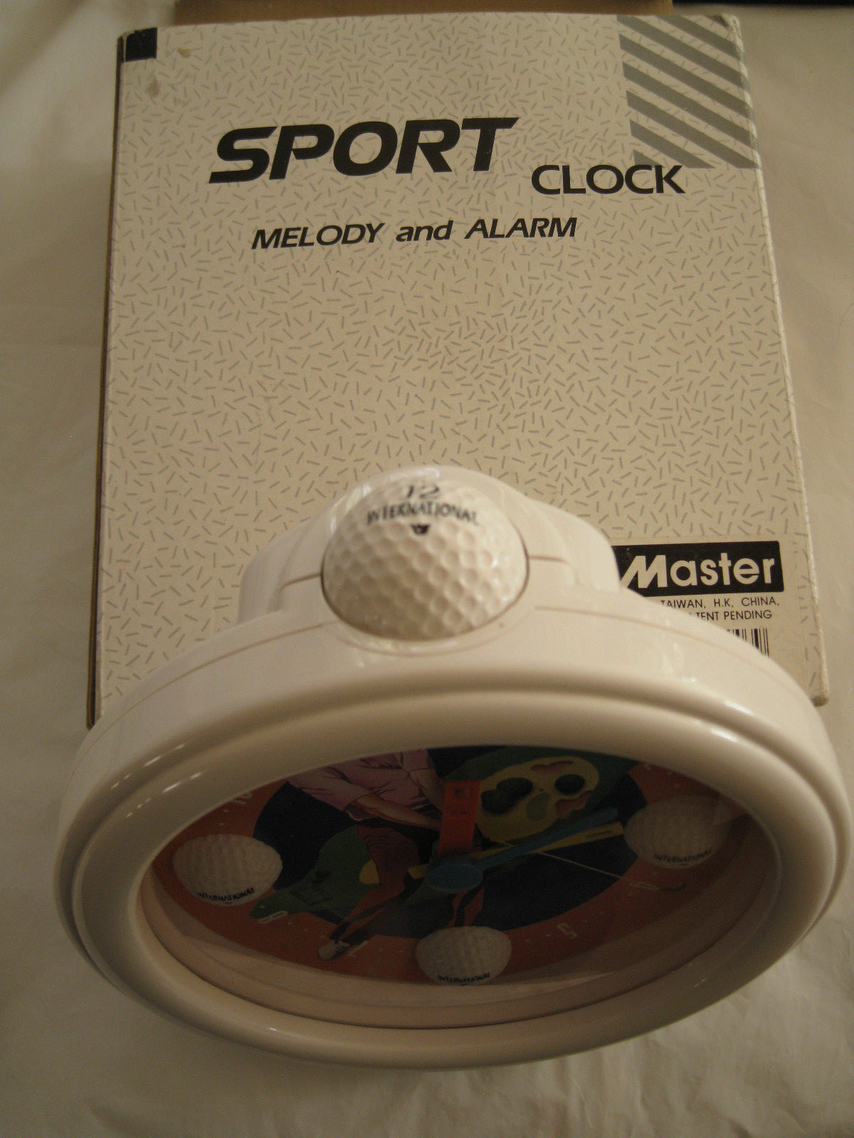 Vintage SPORT CLOCK 170mm Wall Clock Battery Powered MELODY AND ALARM ...