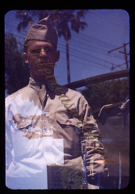 Military Man Name Ray Cobb Hollywood 35mm Slide 1940s Kodachrome Double ...