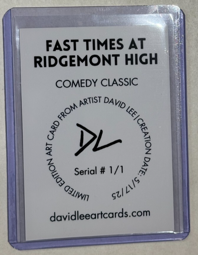 Fast Time At Ridgemont High Platinum Artist Signed "Comedy Classic ...