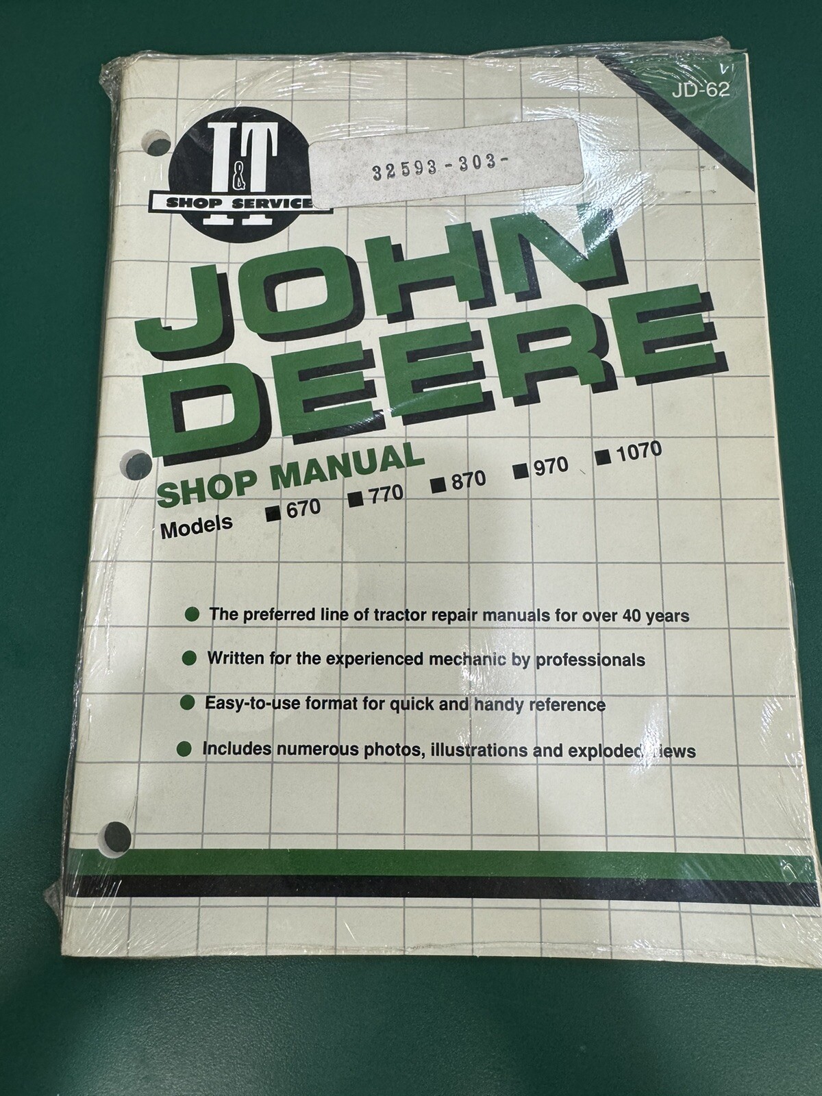 I&T John Deere Shop Manual JD-62 (Still In Plastic) | eBay