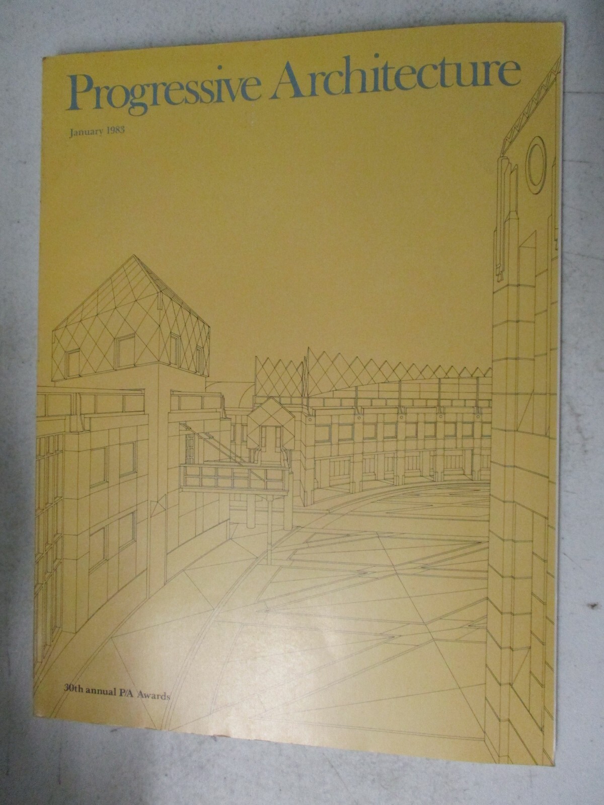 PROGRESSIVE ARCHITECTURE MAGAZINE JAN 1983 VENICE INTERIOR ARTS CENTER ...