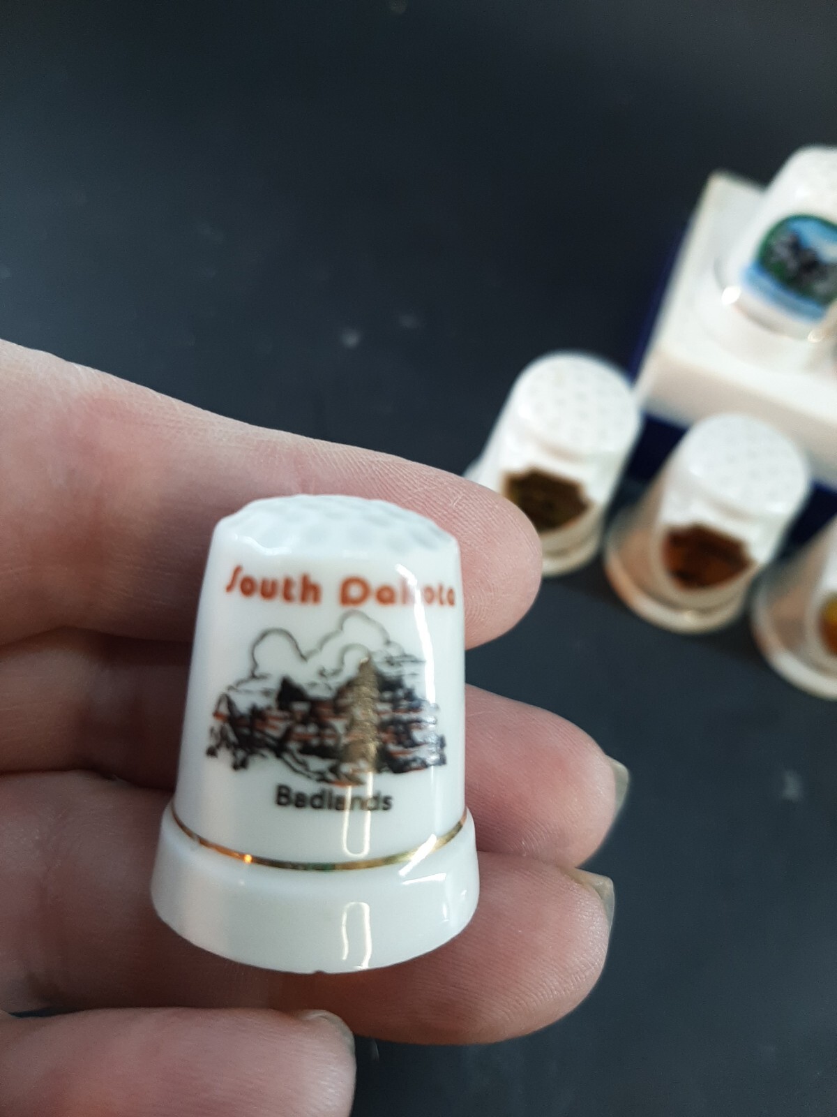 State Souvenir Thimbles Set Of 9 | eBay