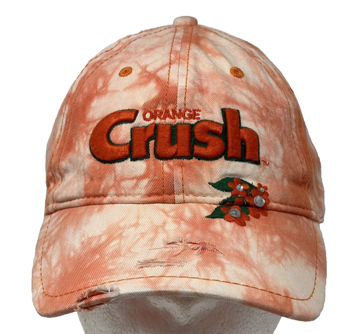Vintage Women Distressed Orange Crush Soda Cap Tie Dyed Baseball Orange ...