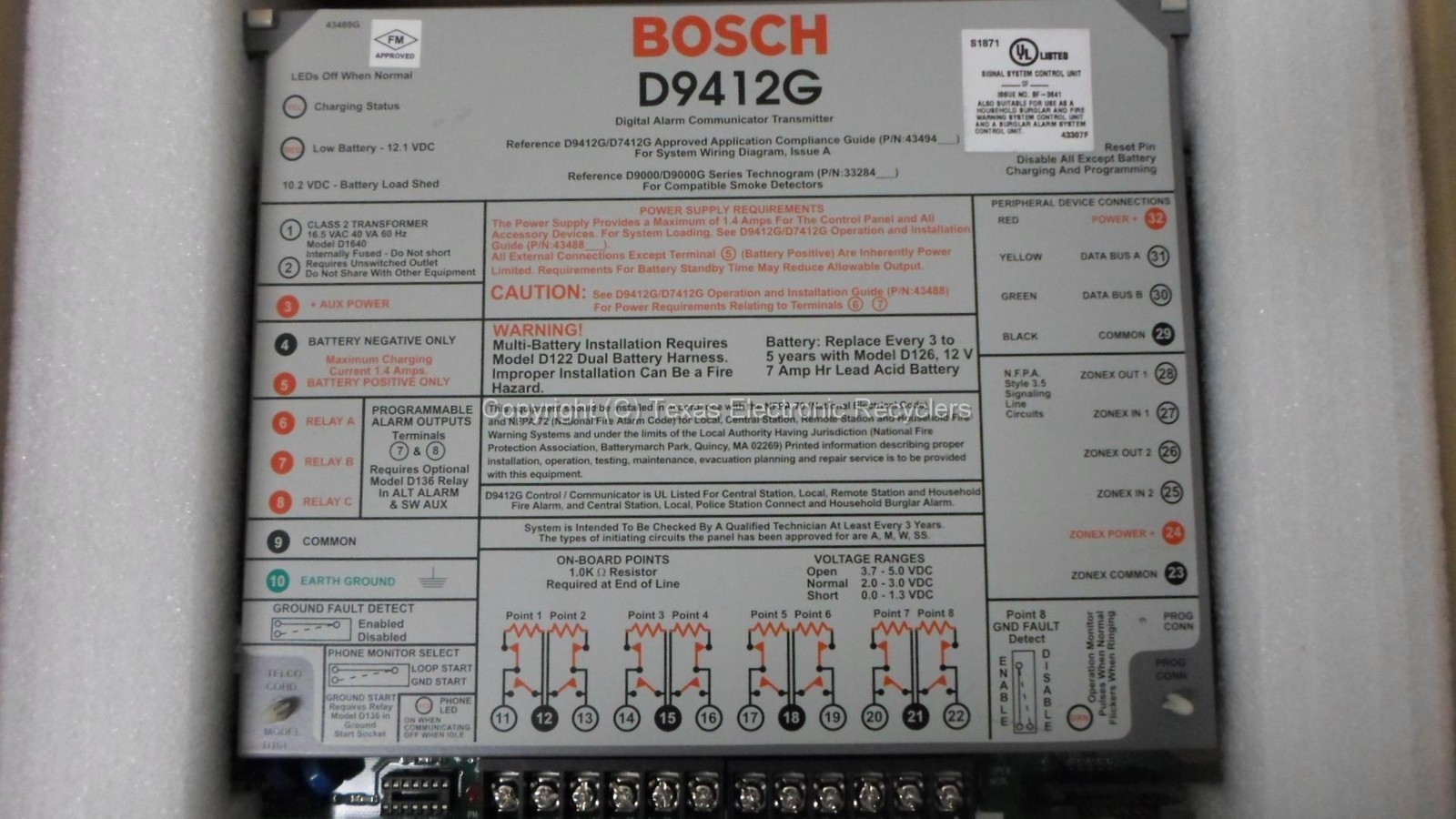 Bosch D9412G Digital Alarm Communicator Transmitter | eBay