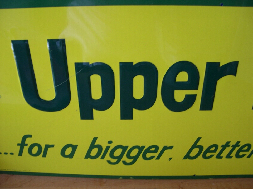 VINTAGE UPPER 10 SODA SIGN DONALDSON ART MEASURES 29 1/2" X 10 1/2" L ...