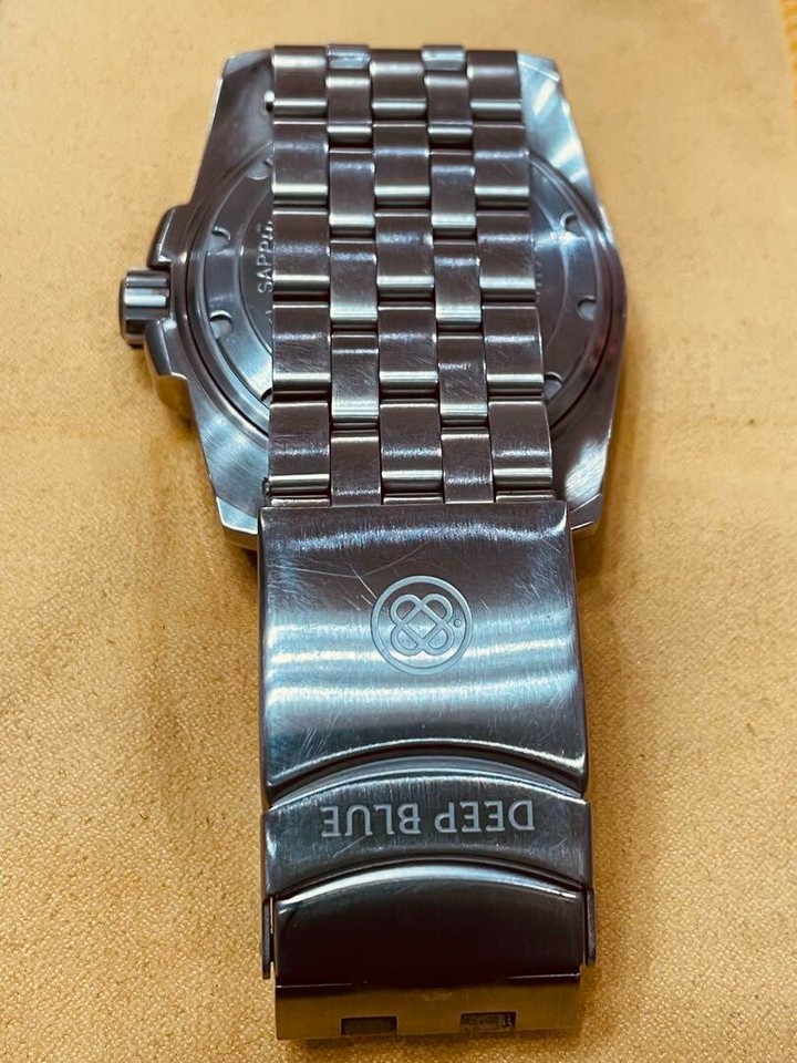 Deep Blue Master MAG 1000 Automatic Diver's Watch Black Orange Date ...