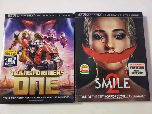 TRANSFORMERS ONE+ SMILE 2, 4K ULTRA HD +BLU-RAYS W/SLIPCOVERS, | eBay