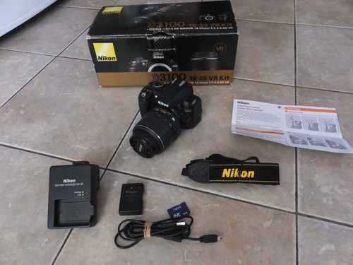 Nikon D3100 DSLR Digital Camera with 18-55mm VR Lens Kit Low Shutter ...