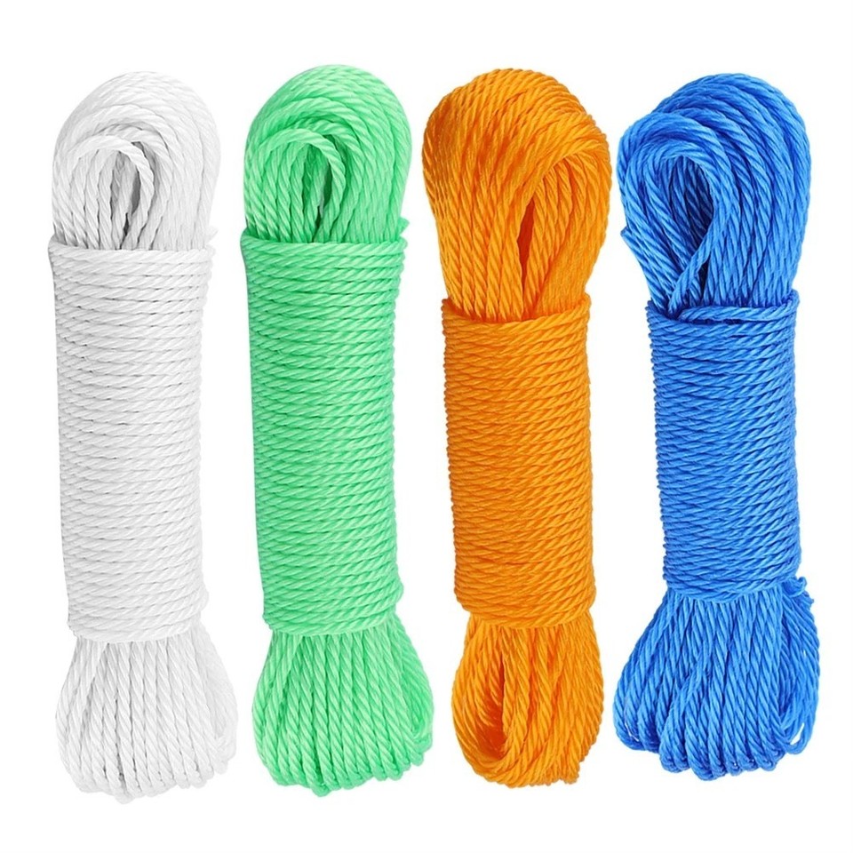 20M Steel Core Washing Line Rope Strong Thick Laundry Outdoor Clothes ...