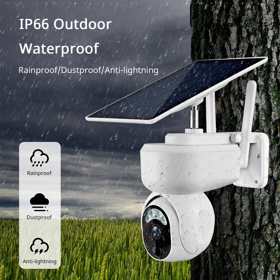 Solar Security Camera Outdoor 1080P Full High Definition Wireless Solar ...