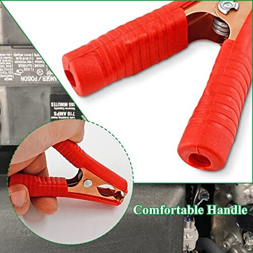 4Pcs 100A Insulated Alligator Clips Electrical Heavy Duty Alligator ...