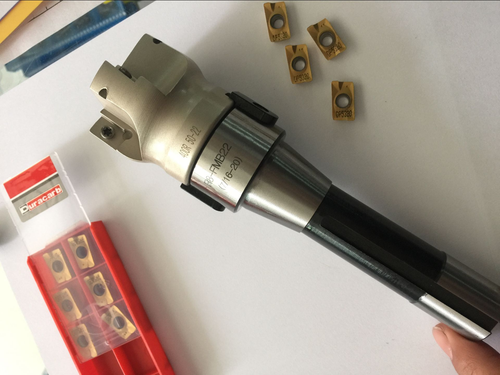 R8-FMB22 Shank 400R 50mm Face End Mill CNC Cutter w/ 4x APMT1604 ...