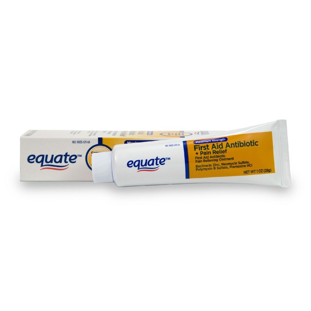 EQUATE Maximum Strength First Aid Antibiotic & Pain Relief Ointment - 1 ...