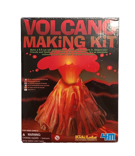 Volcano Making Kit by 4M Kidz Labs Factory Sealed 9.5 cm tall Toy Age 8 ...