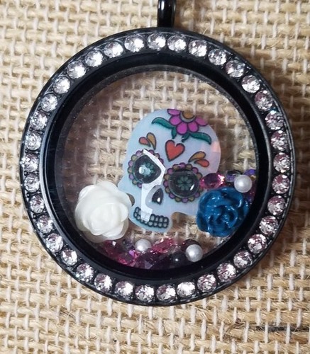 Origami Owl SWAROVSKI SUGAR SKULL , ROSES AND STARDUST LOCKET SET ...