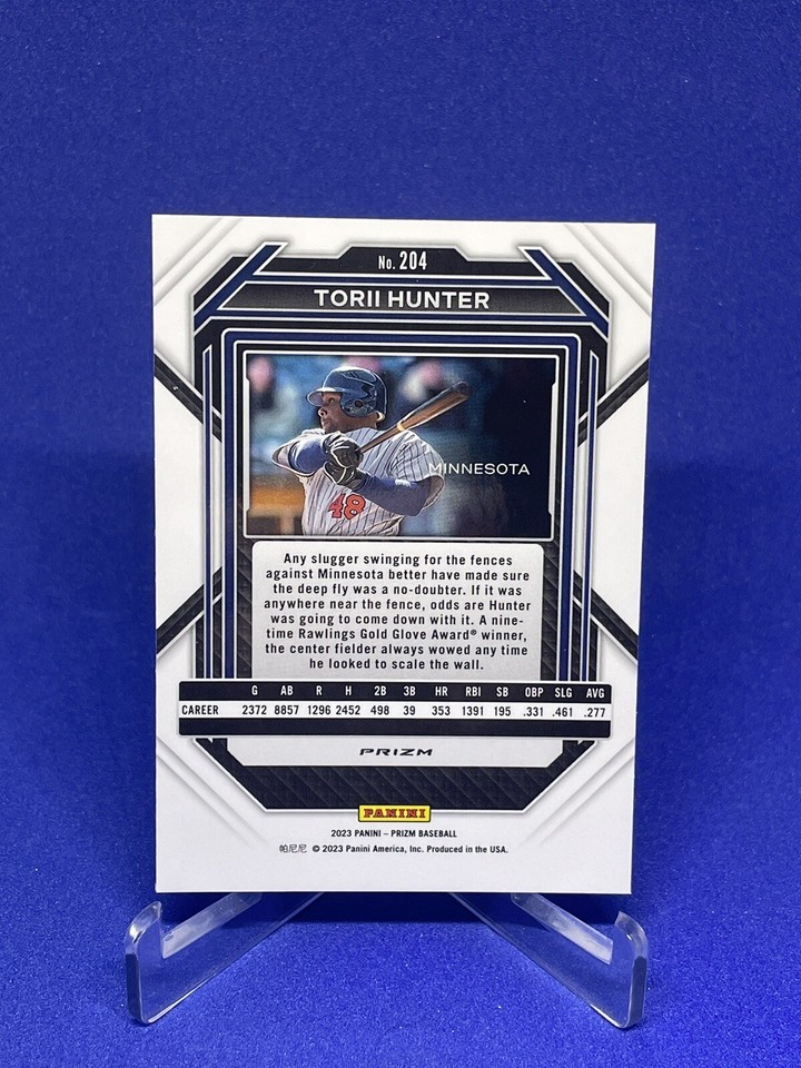 2023 Panini Prizm Green Ice Torii Hunter Minnesota Twins | eBay