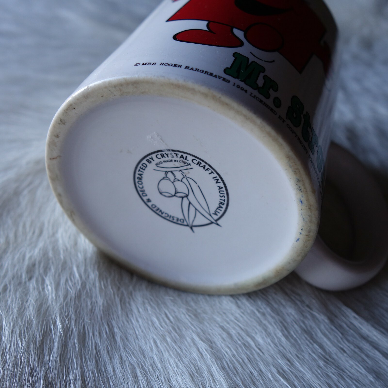 Vintage Mr Men Mug 1990s Vintage Roger Hargreaves Mug 1994 MR STRONG ...