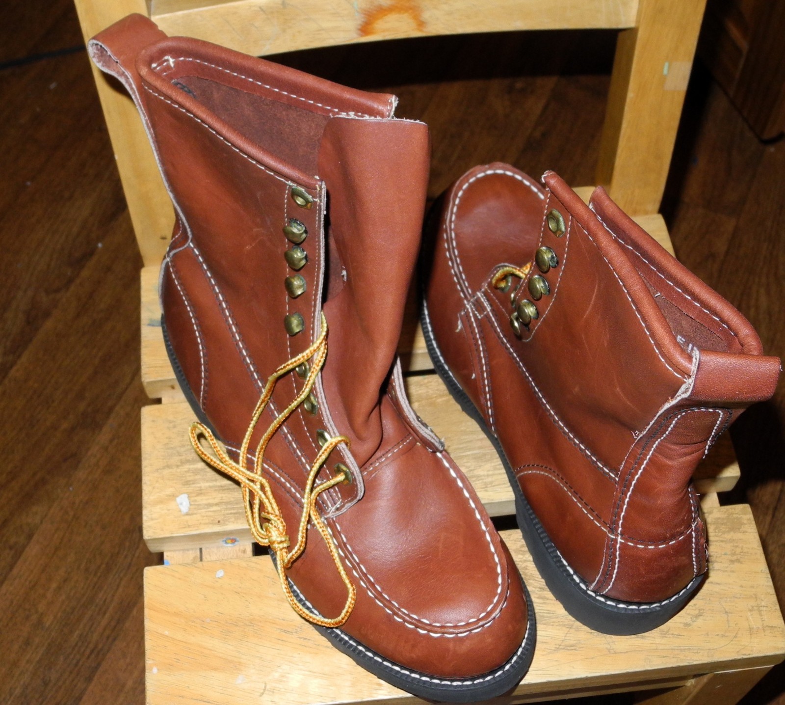 NEW Georgia Giant Boot 25186 Oil Resistant Sole Full Work Brown Boot Sz ...