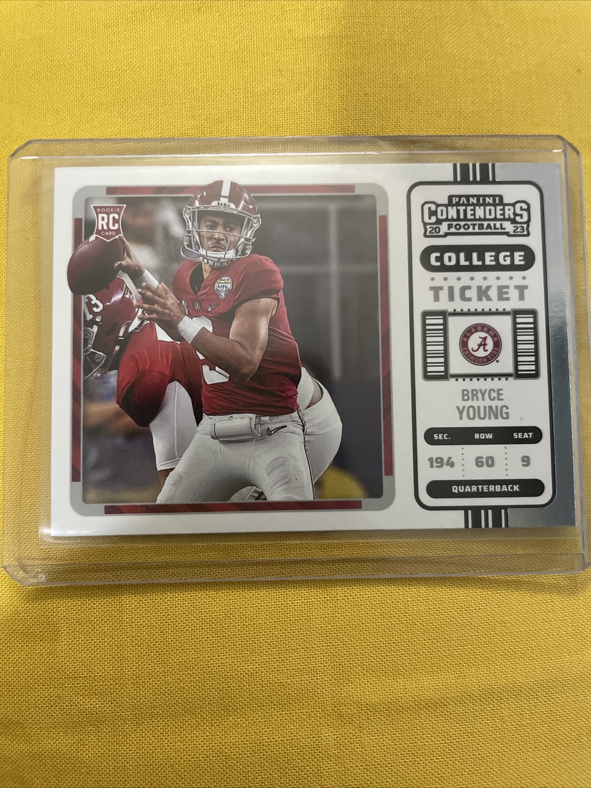 Bryce Young 2023 Panini Chronicles Draft Picks - Contenders College ...
