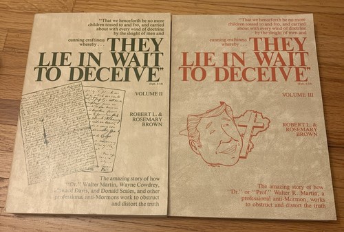 They Lie in Wait to Deceive Vol. 2-3 by Robert & Rosemary Brown- Good ...