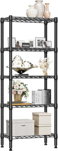 5 Tier Metal Wire Shelf Kitchen Pantry Baker Rack 59.5" Storage ...