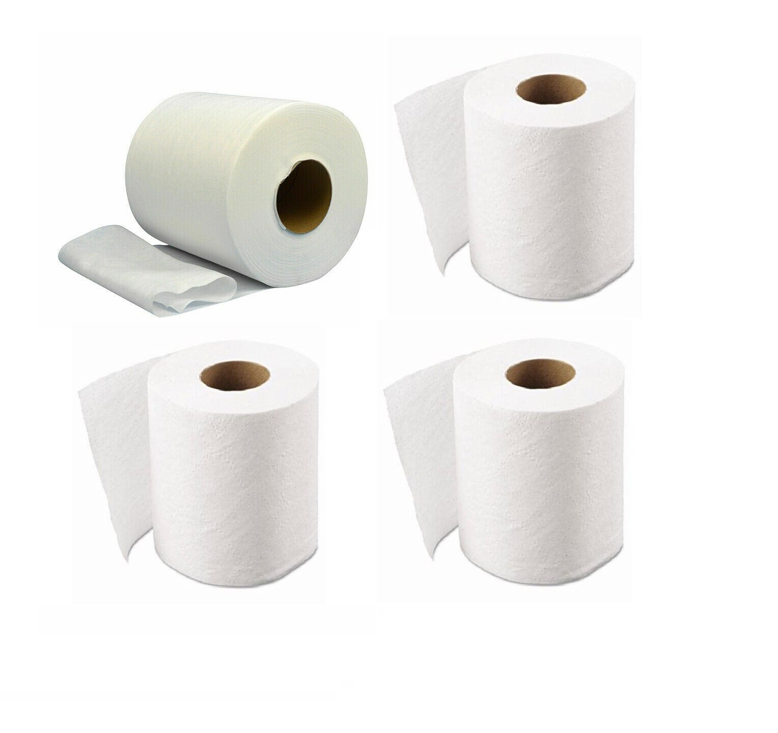 Toilet Paper Bulk Bog Rolls Bath Tissue Bathroom Hotel Restaurant White ...
