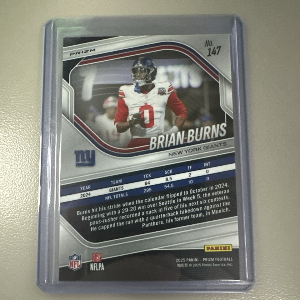 2025 Panini Prizm Brian Burns Red White & Blue Prizm COLOR MATCH #147 ...