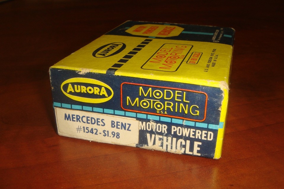 Vintage early 1960's AURORA MODEL MOTORING Mercedes HO SLOT CAR Empty ...