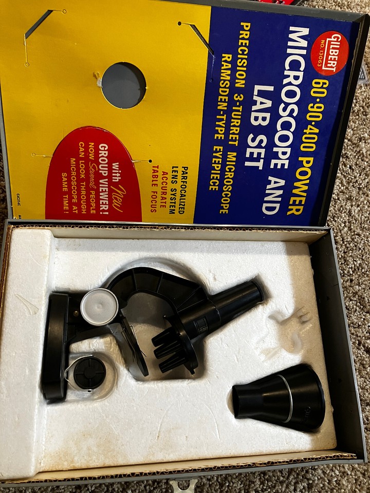 Vintage Gilbert Chemistry Microscope and Lab Set Metal Case NOT ...