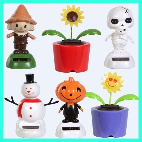 Solar Powered Dancing Flip Flap Flowers, Bugs, Animals, Bobble Toy ...