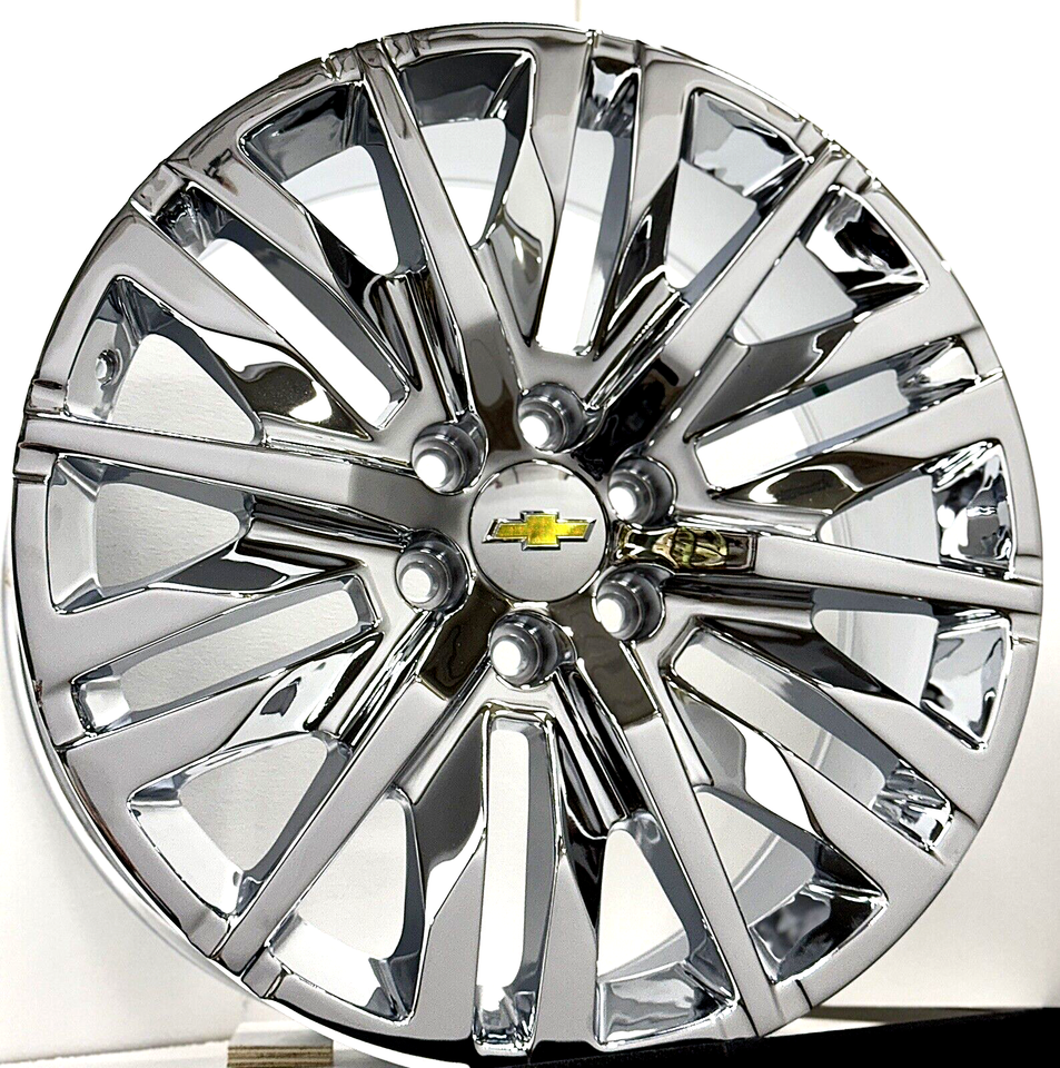 24"chrome SSI OE replica 5921 High Country rims fits 2025 Chevy ...