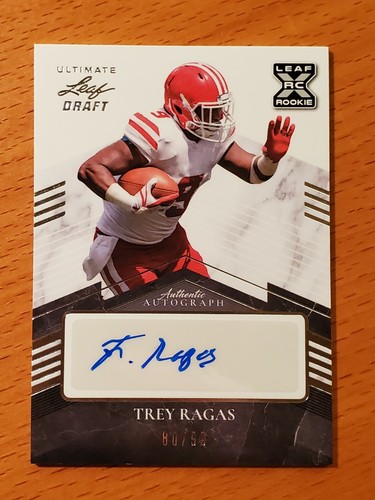 2021 Leaf Ultimate Draft Auto #TR1 Trey Ragas Louisiana Raiders RB #'d ...